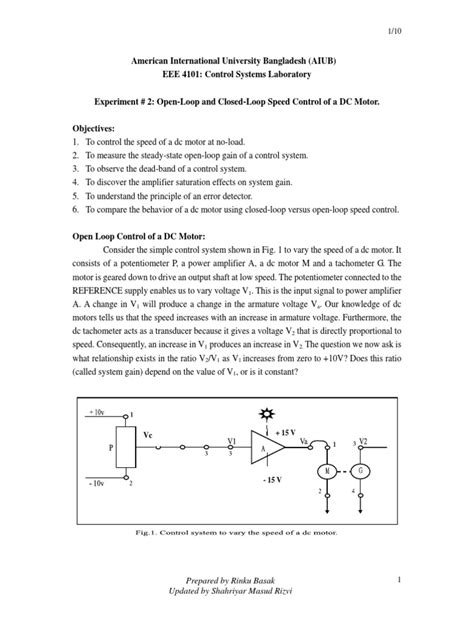 Control Lab Report Experiment No 02 Pdf Control Theory Amplifier