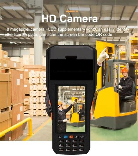 Rugged Industrial Andriod Pda Rfid Uhf Reader Fingerprint 1d 2d Barcode Scanner 80mm Printer