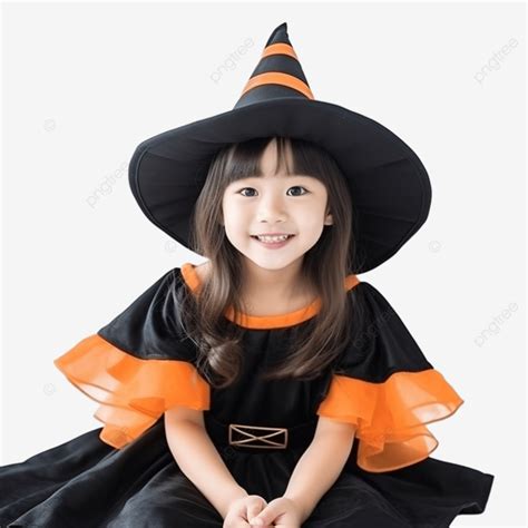 방에서 노는 아시아 소녀 마녀 의상 해피 할로윈 의상 파티 아시아 어린이 웃는 아이들 Png 일러스트 및 이미지 에 대한 무료 다운로드 Pngtree