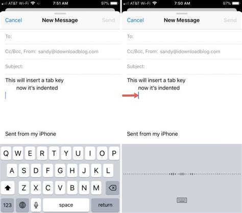 How To Insert A Tab Character Or Indent Text On Iphone Or Ipad