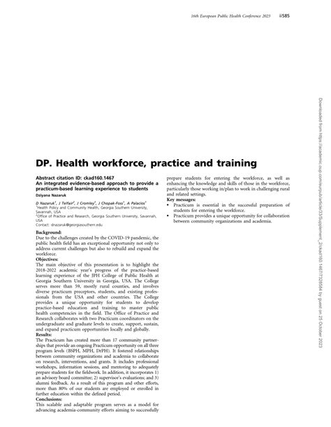 Pdf An Integrated Evidence Based Approach To Provide A Practicum