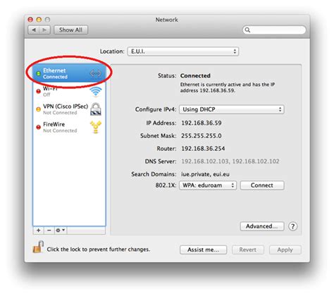 Network Connection Configuration For Mac Os X • European University