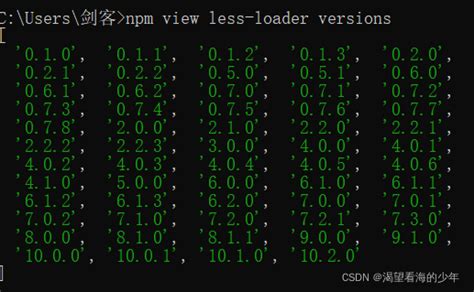 Webpack版本及less等版本的查看方式（持续添加）less Loader版本号 Csdn博客