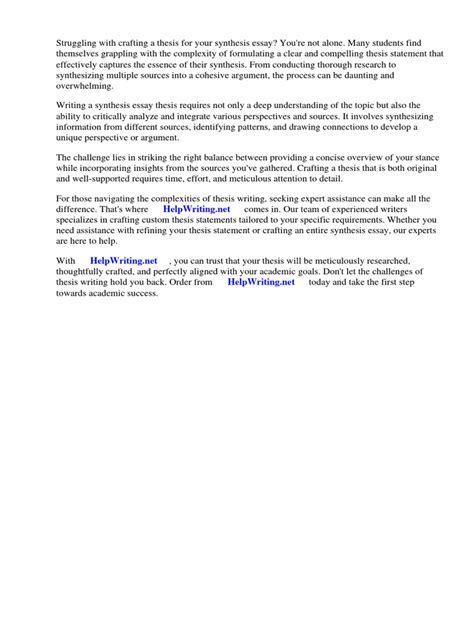 Example Of A Synthesis Essay Thesis Pdf Essays Dialectic