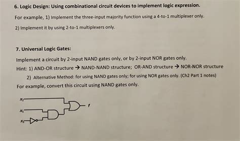 Solved Logic Design Using Combinational Circuit Devices Chegg