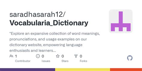 Github Saradhasarah12vocabulariadictionary Explore An Expansive