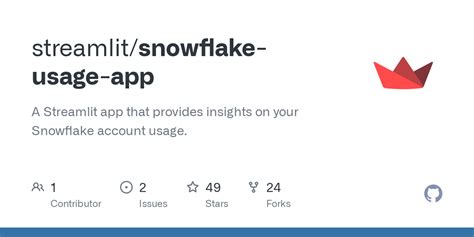 github streamlit snowflake usage app a streamlit app that provides insights on your snowflake