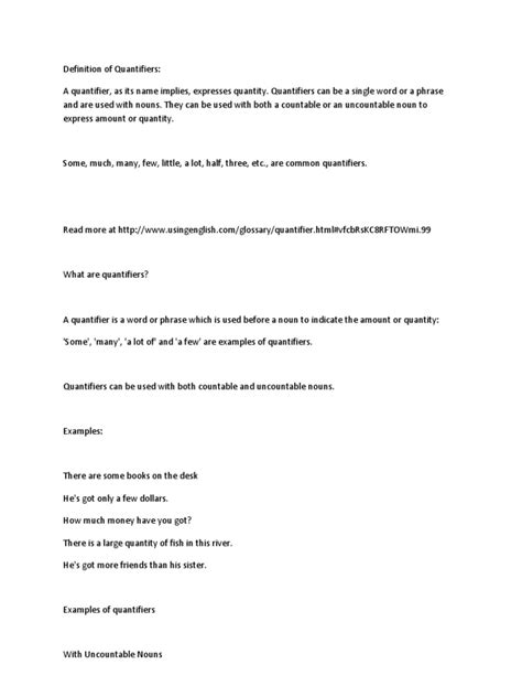 Pdf Definition Of Quantifiers Dokumentips