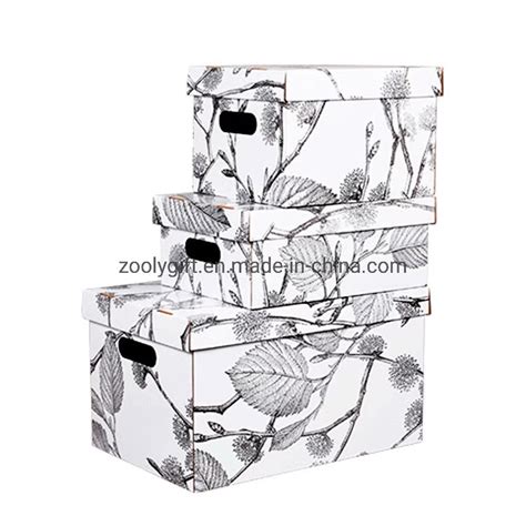 Custom Corrugated Folding Storage Box Toy Underwear Storage Box Corrugated Carton Box For