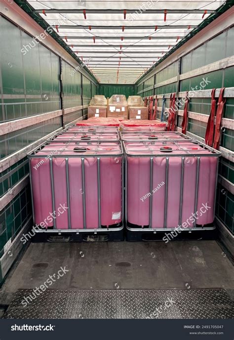 Transport Dangerous Goods Pink Ibc Containers Stock Photo 2491705047 Shutterstock