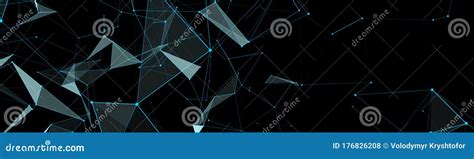 Digital Plexus Of Lines Dots And Triangles Network Or Connection