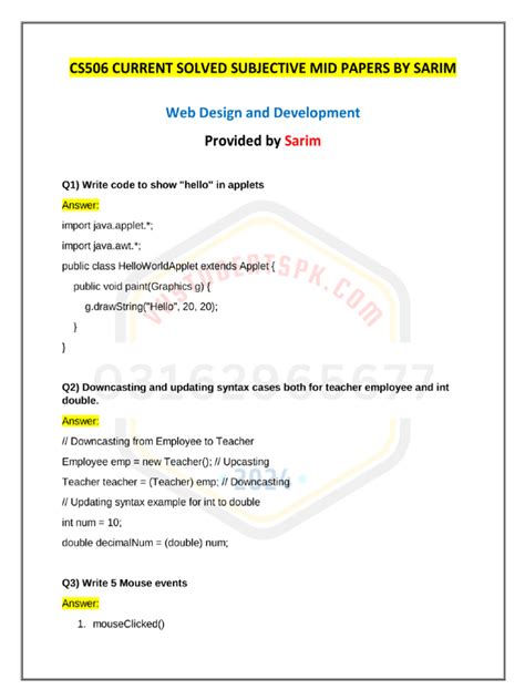 Ent Midterm Solved Subjective Papers By Sarim Vu Sparky Pdf