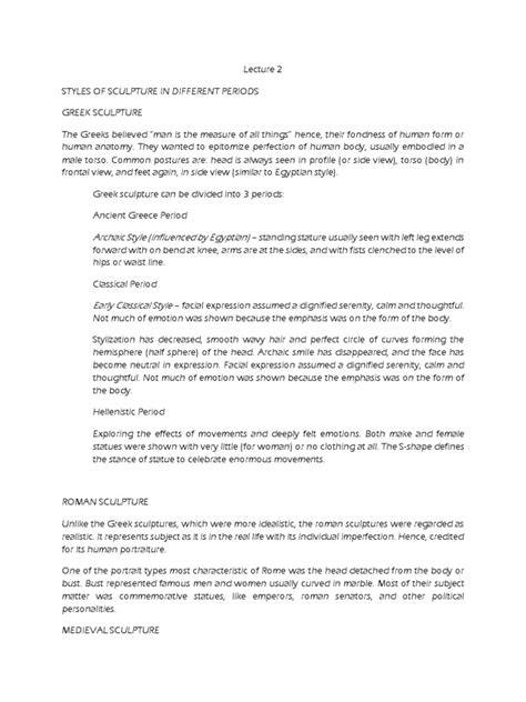 Module 2 Lecture 2 Pdf Sculpture The Arts