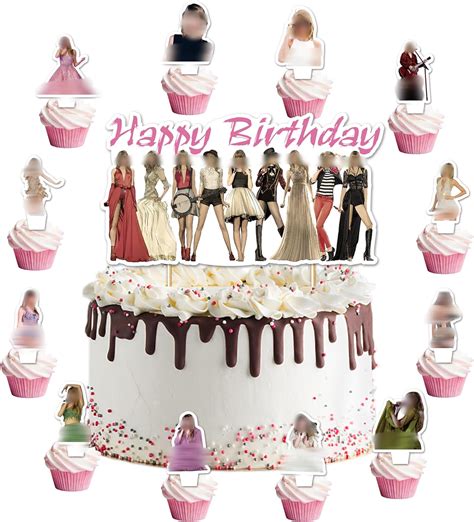 Qupzsen 25 Adornos Para Cupcakes Decoración Para Tartas De Brithday