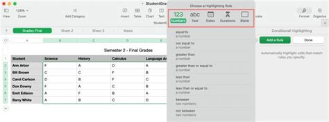 How To Apply Conditional Formatting In Numbers