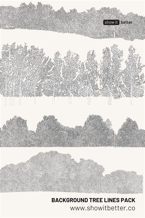 Background Tree Lines In 2025 Landscape Architecture Graphics Architecture Collage
