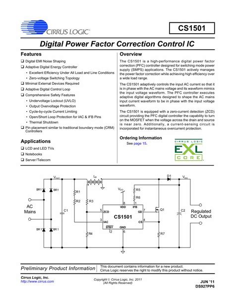 Pdf Cs1501 Digital Power Factor Correction Control Ic · Pin Placement