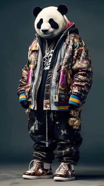 Premium Photo Panda In A Jacket