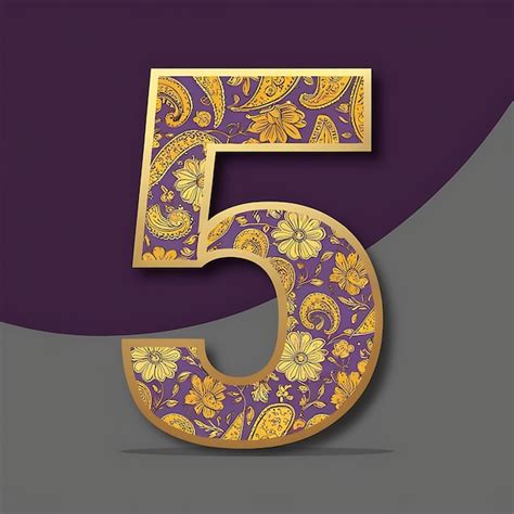 Number 5 Icon Design Premium Ai Generated Image
