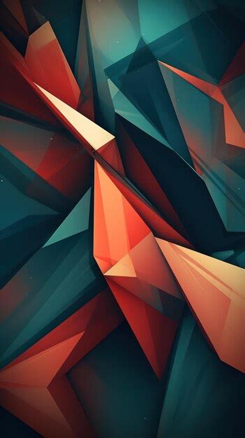 Premium Photo Dynamic Abstract Design With Angular Shapes And