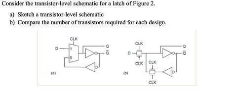 solved consider the transistor level schematic for a latch