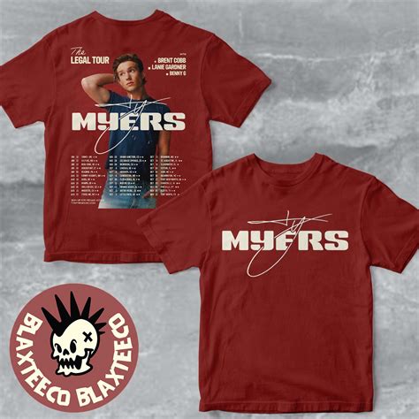 Ty Myers The Legal Tour 2026 North America City Dates T Shirt Blaxteeco