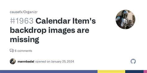 Calendar Items Backdrop Images Are Missing · Issue 1963 · Causefx