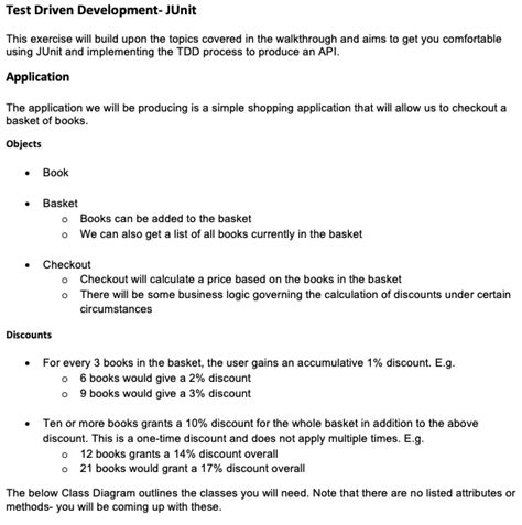 Solved Test Driven Development Junit This Exercise Will