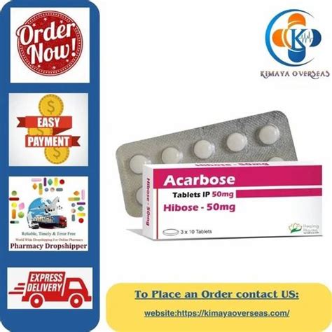 Acarbose 50mg Tablet At ₹ 146stripe Anti Diabetes Drugs And Thyroid