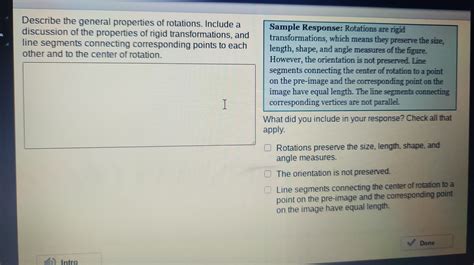 Solved Describe The General Properties Of Rotations Include A Sample