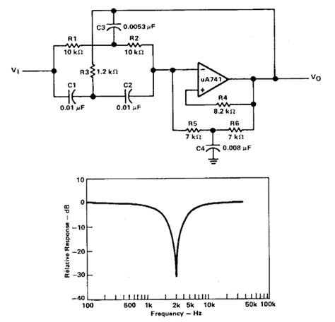 Active Band Reject Filter Circuit Electronic Circuit Diagrams Schematics