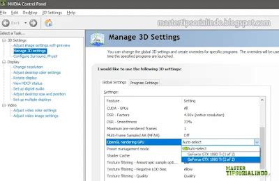 Cara Optimalkan NVIDIA Control Panel Untuk Performa Game Mastertipsorialindo