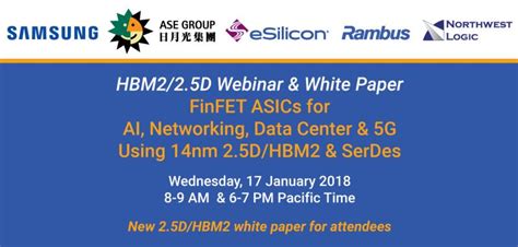 Esilicon On Linkedin Hbm2 2 5d Webinar And White Paper Learn About Our Complete 14nm 2 5d Hbm2…