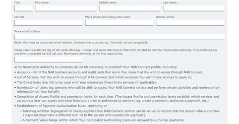 Nab Connect Application Form Fill Out Printable PDF Forms Online
