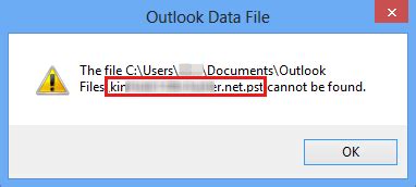 Outlook 2013 Can T Find Pst File Microsoft Outlook Microsoft Learn