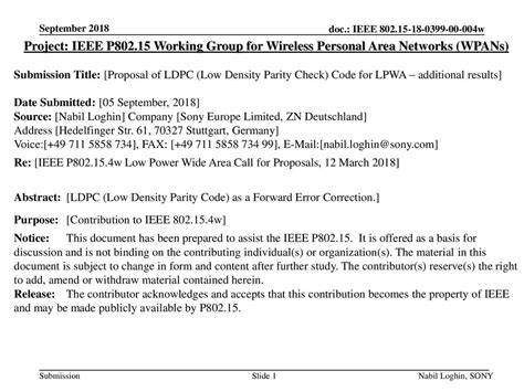 september 2018 project ieee p working group for wireless personal area