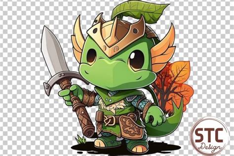 Cute Dragon Warrior Cartoon Sublimation Graphic By Num Stc · Creative