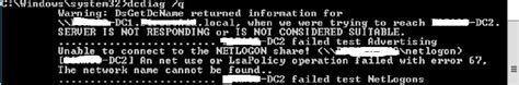 Dcdiag Unable To Connect To The Netlogon Share Tech Journey