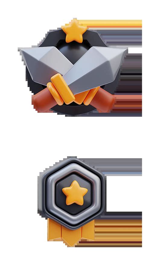 卡通三维立体icon图标获胜勋章奖励胜利blender模型源文件： 花瓣网