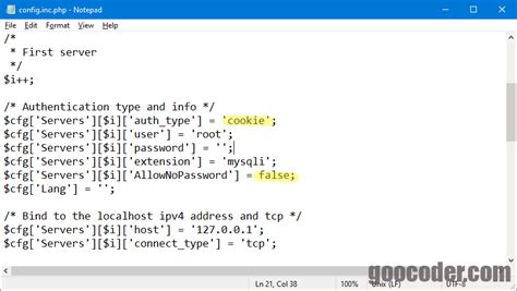 Php Xampp Phpmyadmin Login Credentials Stack Overflow