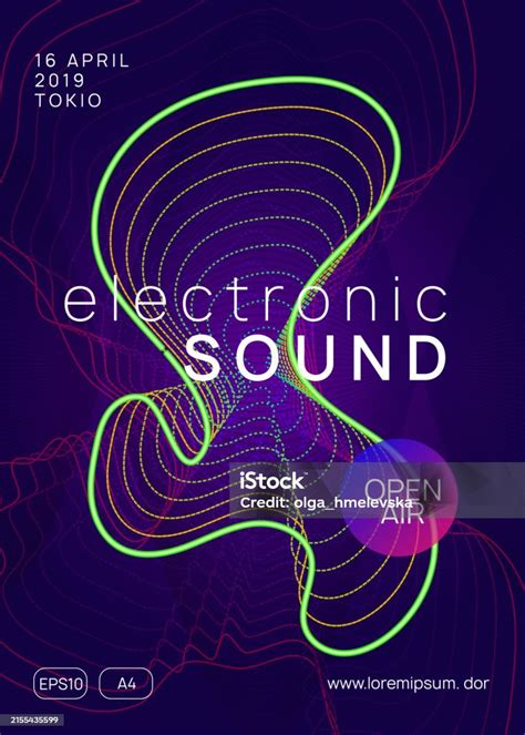 나이트 클럽 전단지 페스트 트랜스 템플릿 핑크 Dj 포스터입니다 블루 사운드 이벤트 Soundwave 라디오 그림입니다 전기 커버 Edm 디자인 그린 나이트 클럽 전단지