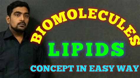 Lipids Biochemistry Biomolecules Youtube