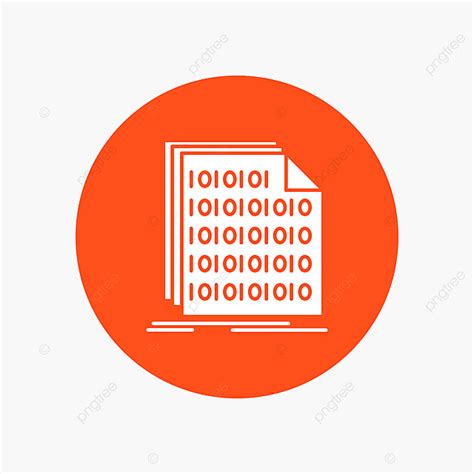 Binary Code Coding Data Document White Glyph Icon In Circle Data Icons Document Icons Circle