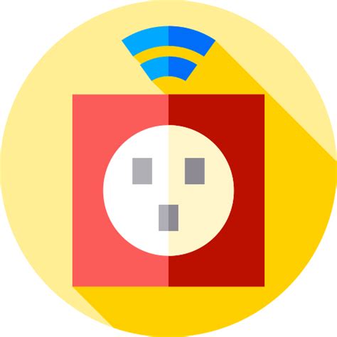 Power Socket Flat Circular Flat Icon