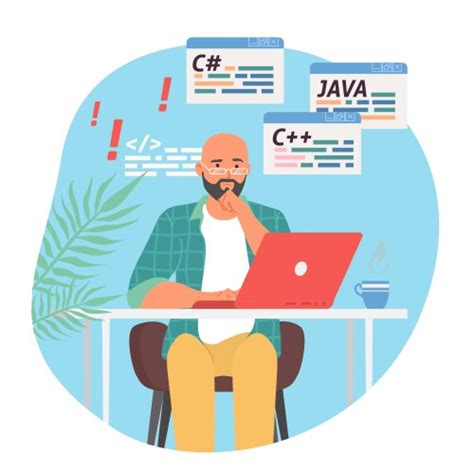 Programmer At Work Royalty Free Vector Image Vectorstock