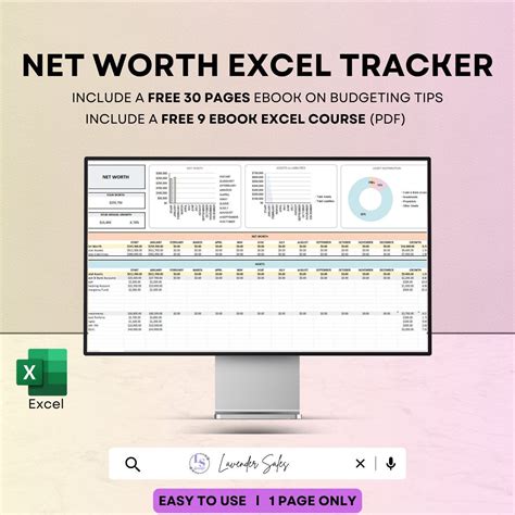 Net Worth Excel Templates Net Worth Dashboard Personal Finance