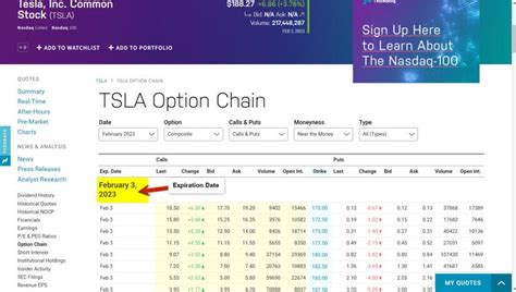 Option Chain Examples Components Features How To Read It