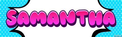 The Name Samantha In Designs