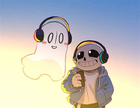 Sans And Napstablook Undertale Drawn By Korokor59513559 Danbooru
