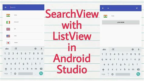 How To Implement Search View With Listview In Android App Youtube